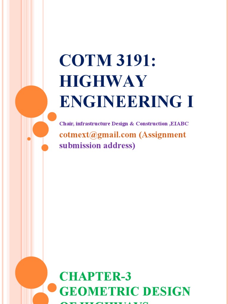 Ch-3 Geometric Design of Highways | PDF | Slope | Transportation ...