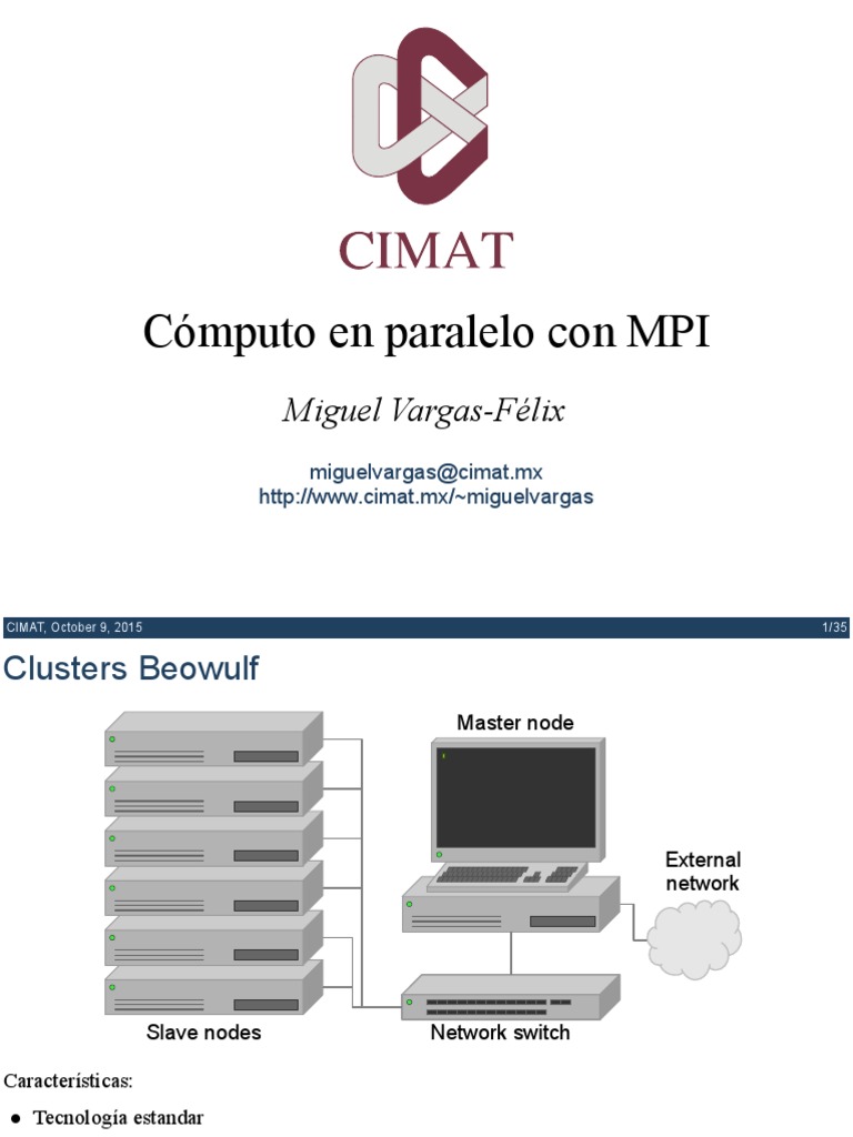 Computo en Paralelo Con MPI | PDF | Interfaz de paso de mensajes | Grupo de computadoras
