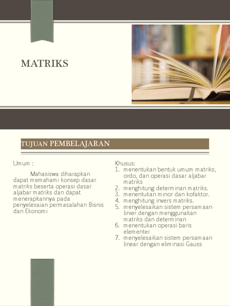 Bab V Matriks | PDF