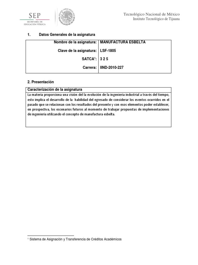 Manufactura Esbelta | Descargar gratis PDF | Evaluación | Lean Manufacturing