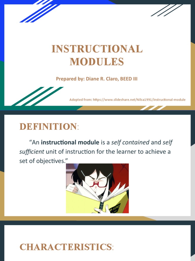 Instructional Modules: Prepared By: Diane R. Claro, BEED III | PDF