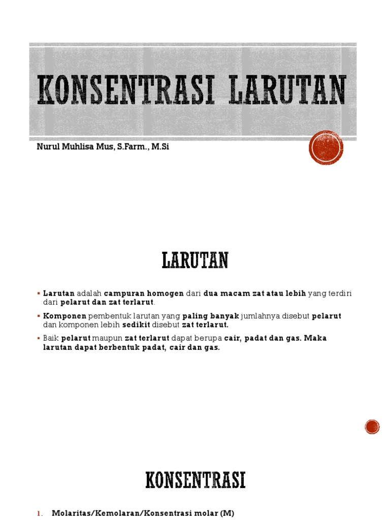 2 Konsentrasi Larutan | PDF