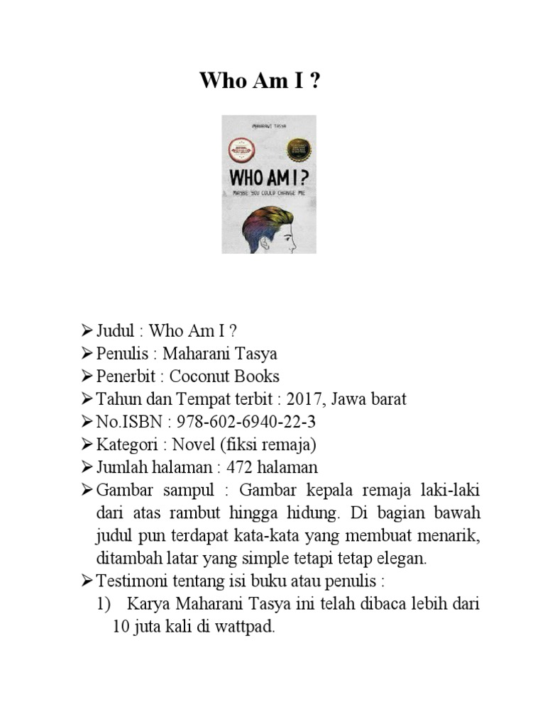 Resensi Buku Who I Am | PDF