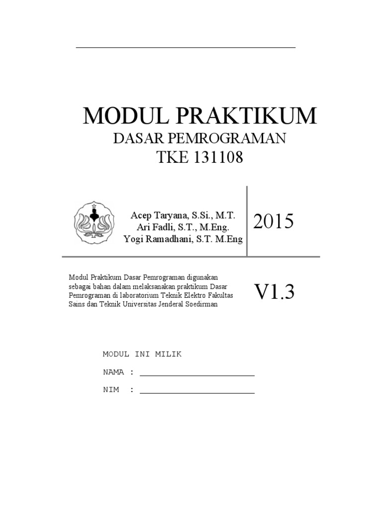 Modul Praktikum Dasprog | PDF | Teknologi & Rekayasa