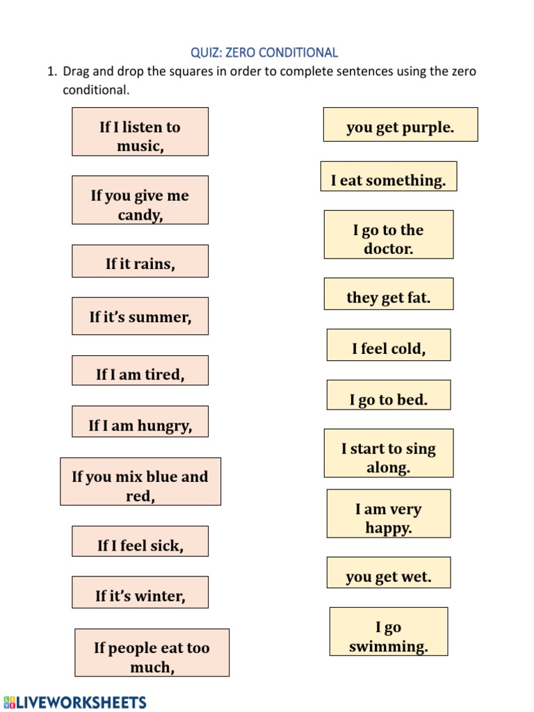 Zero Conditional Quiz | PDF