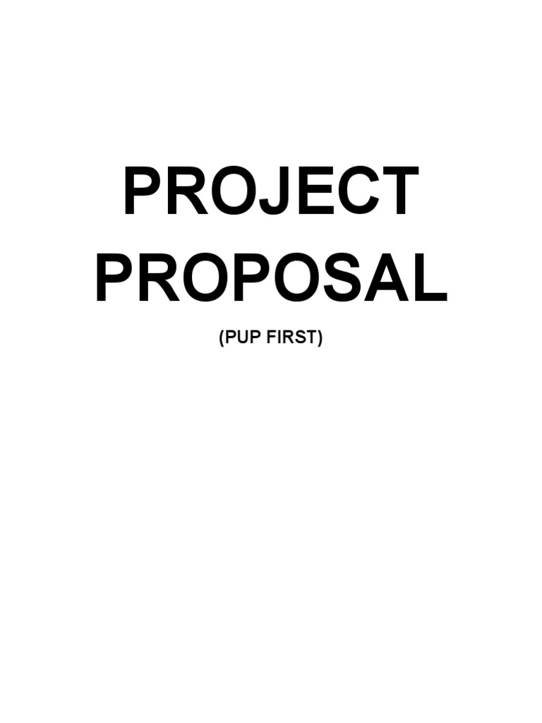 Project Proposal: (Pup First) | PDF | Certified Public Accountant ...