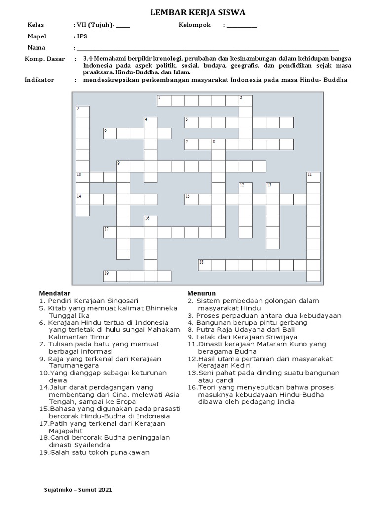 LKS 29 Ips 7 TTS Masa Hindu Budha | PDF