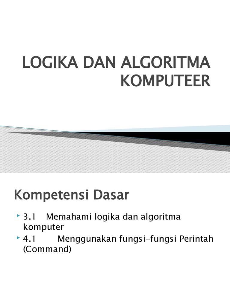 Logika Dan Algoritma Pemrograman | PDF | Metode & Bahan Ajar | Komputer