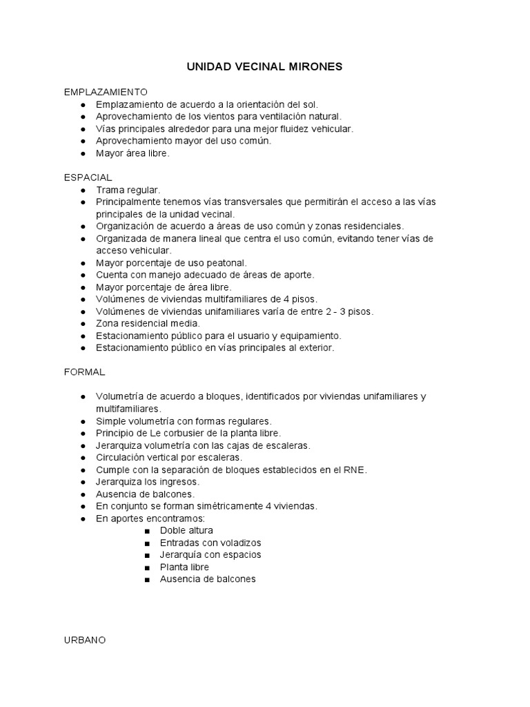 Unidad Vecinal Mirones | PDF | Peatonal | Transporte