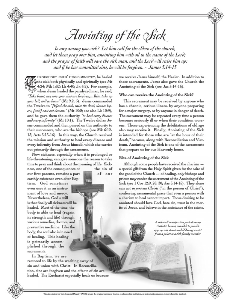 Anointing of The Sick | PDF | Christian Soteriology | Eucharist