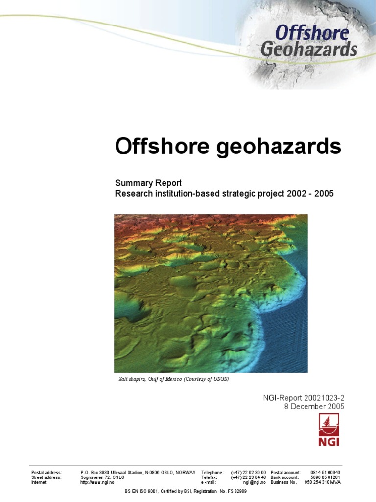 Offshore Geohazards Summary Report | Risk Management | Geotechnical ...