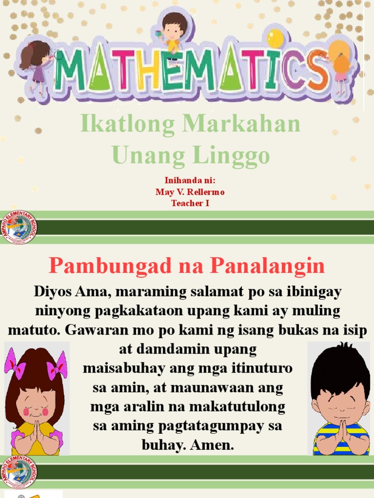 Cot Math Pdf