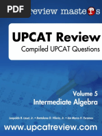 UPCAT Reviewer | PDF | Teaching Mathematics | Equations