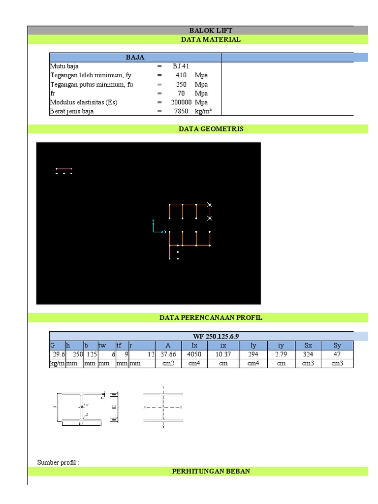 Analisis Balok Separator Lift | PDF