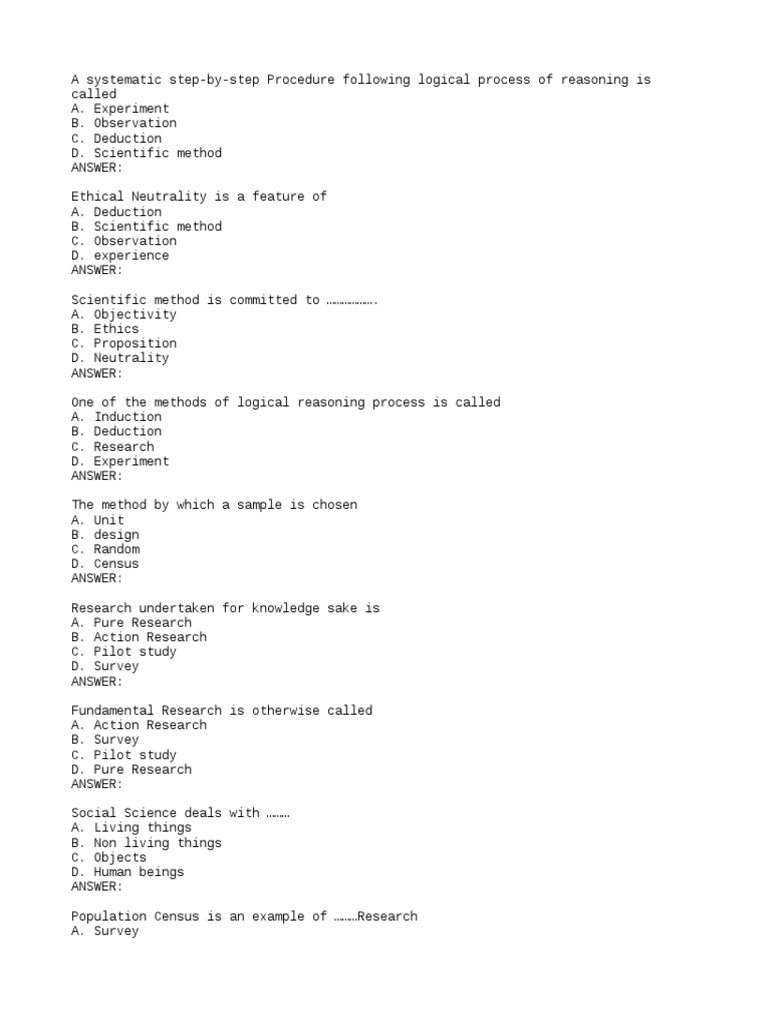 RM MCQ | PDF | Sampling (Statistics) | Hypothesis