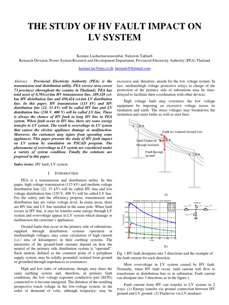 HV Fault Effects on LV Systems | PDF | Electric Power Distribution ...