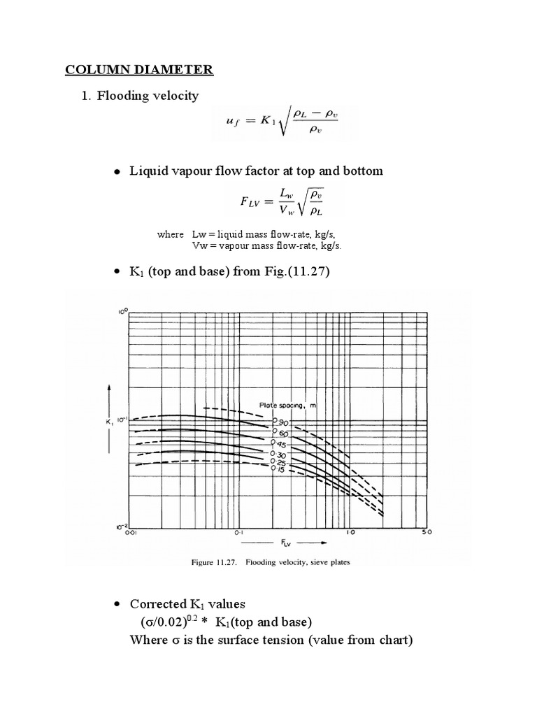 Distillation Column Diameter Design Guide | PDF | Technology & Engineering