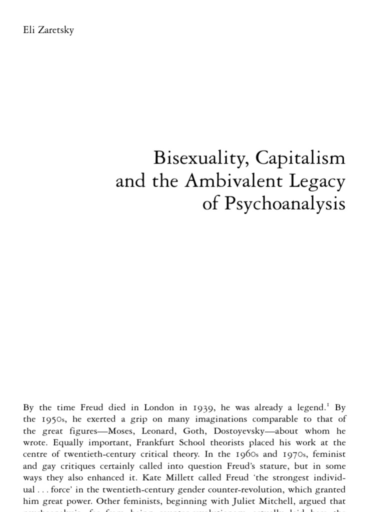 Eli Zaretsky | PDF | Sigmund Freud | Psychoanalysis