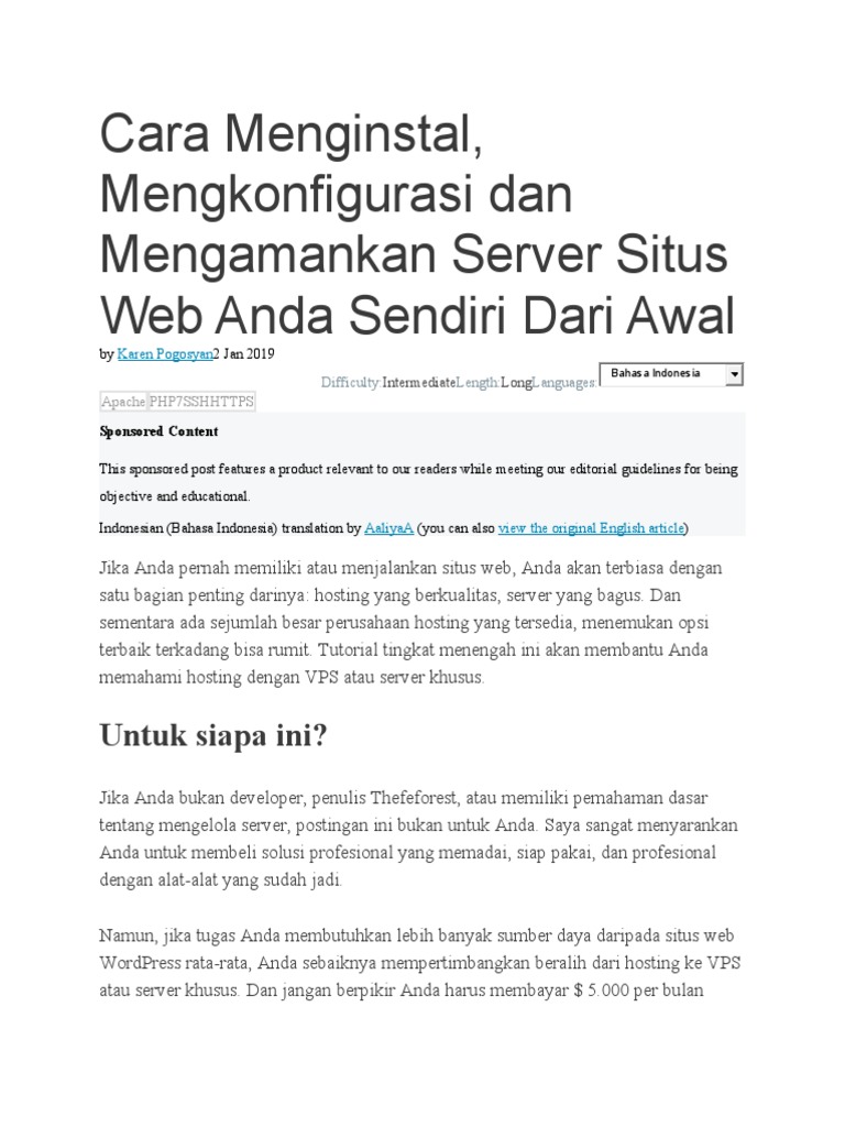 Membangun Web Server - Lengkap | PDF