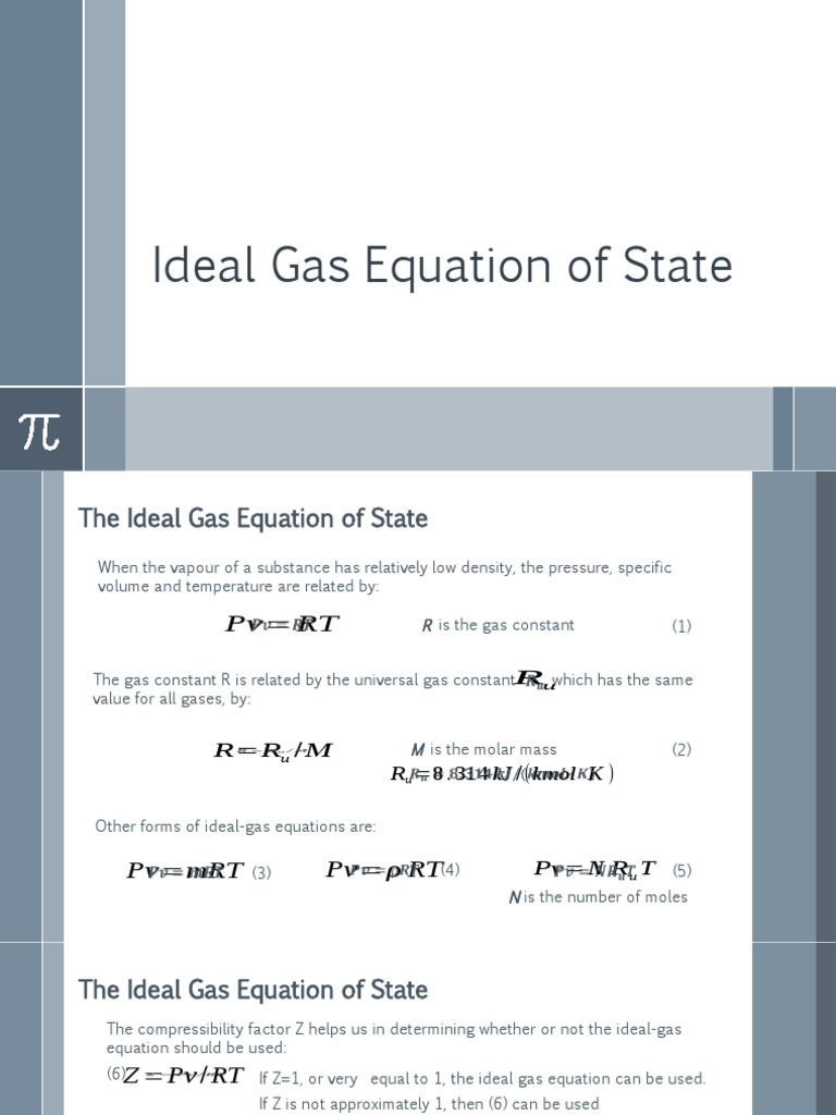 002 - Ideal Gas Equation of State | PDF | Gases | Statistical Mechanics