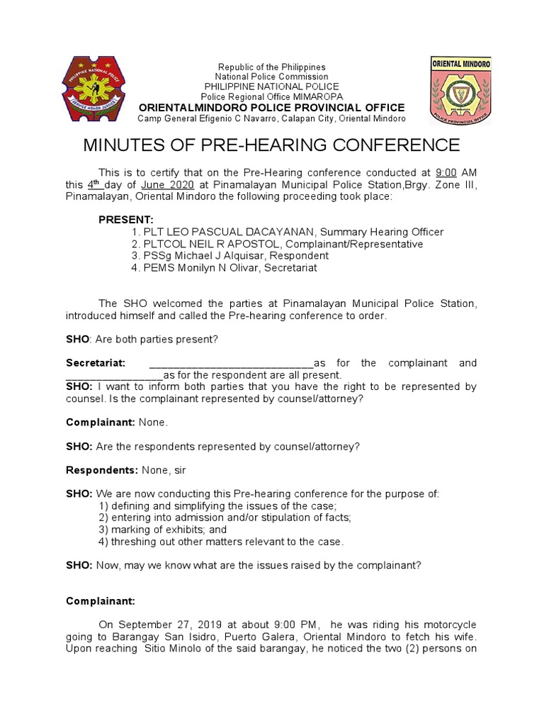 Pre Hearing Conference Vs Alquisar Pattern | PDF | Judiciaries | Public Law