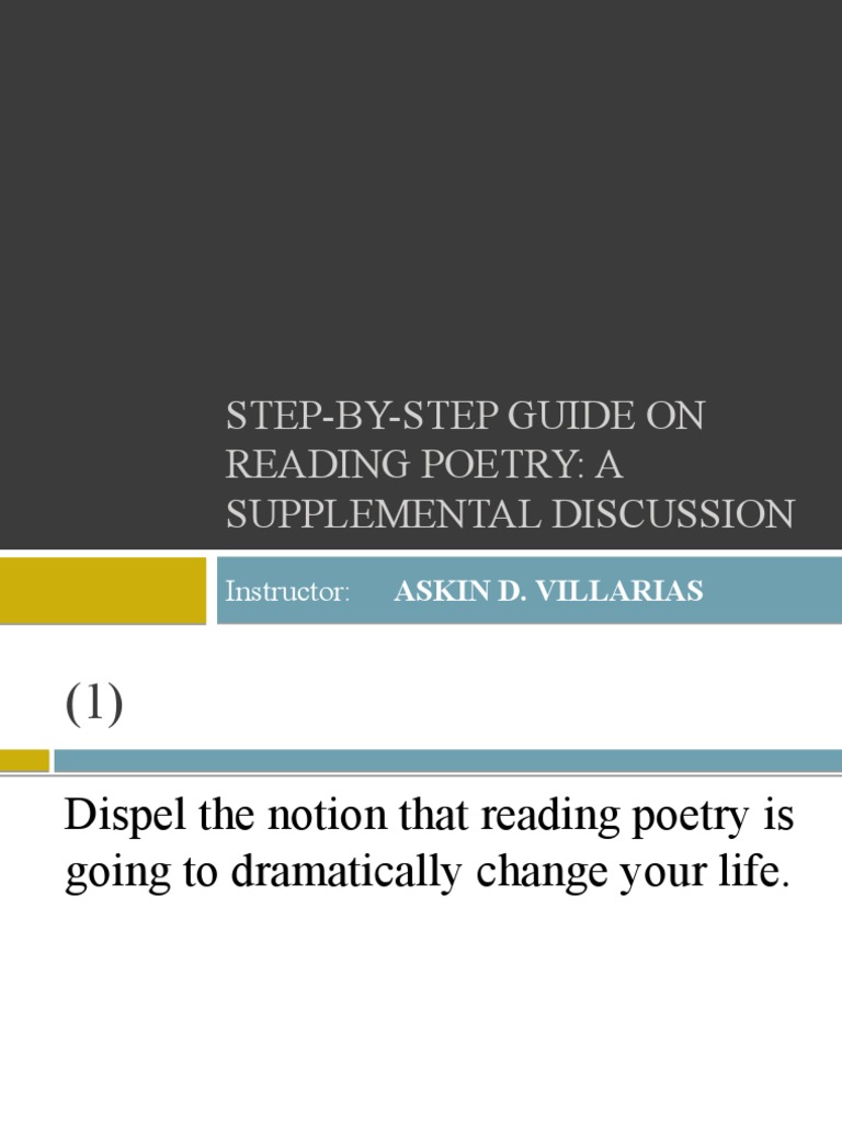 Step-by-Step Poetry Reading Guide | PDF