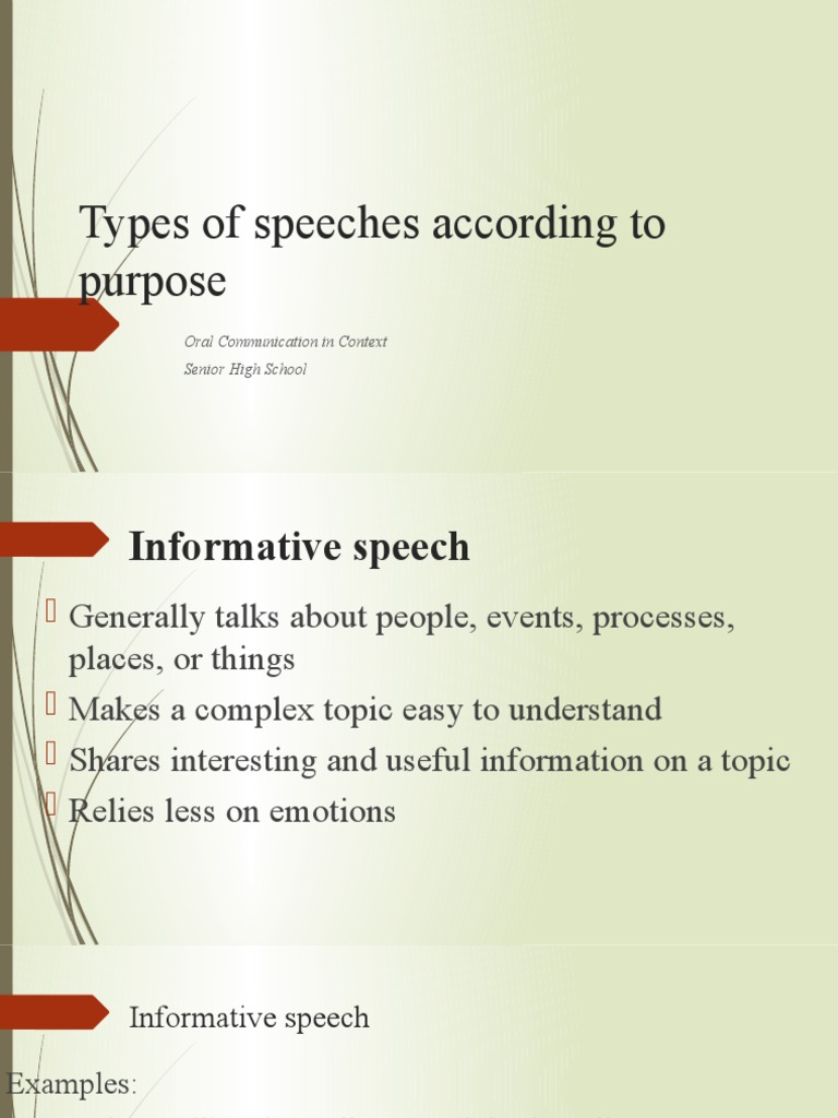 Types of Speech Styles | PDF
