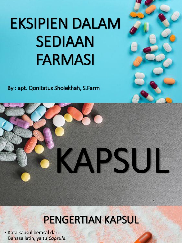 Eksipien Dalam Sediaan Farmasi (Kapsul) | PDF