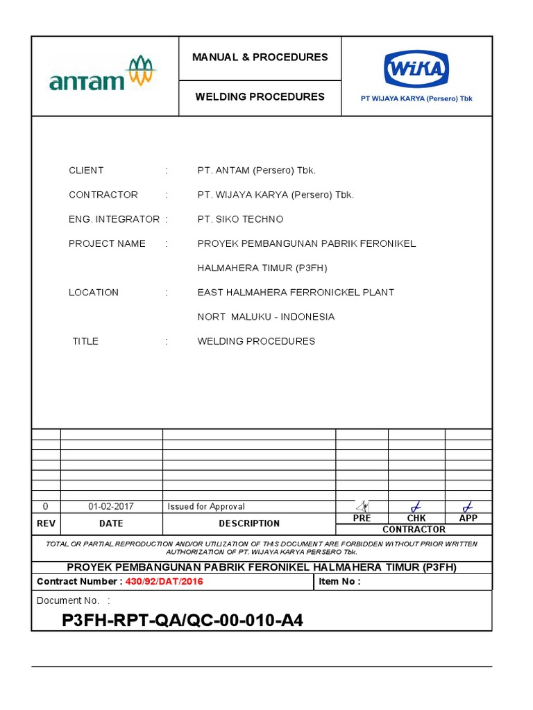 P3FH-RPT-QA/QC-00-010-A4: Manual & Procedures | PDF | Nondestructive ...