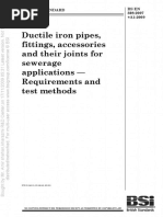 BS en 598-2007+A1 - 2009-Ductile Iron Pipes, Fittings, Accessories and Their Joints For Sewarage ...