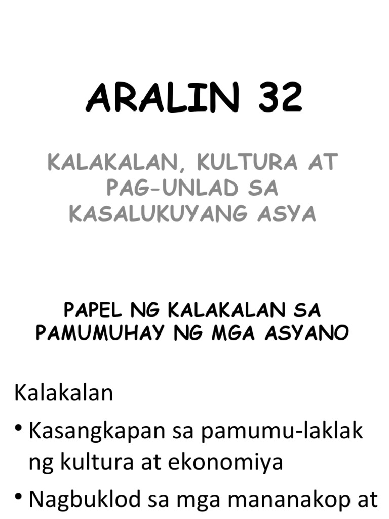 ARALIN32 - Kalakalan | PDF