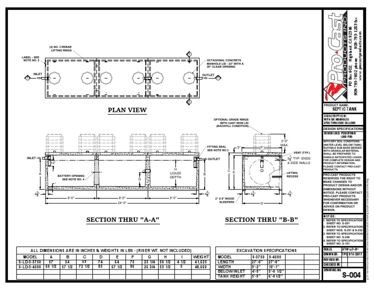Septic Tank Specs 1 | PDF | Economic Sectors | Building Engineering