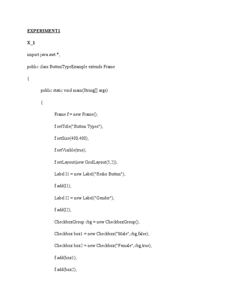 Experiment 1 | PDF | Graphical User Interfaces | Software Engineering