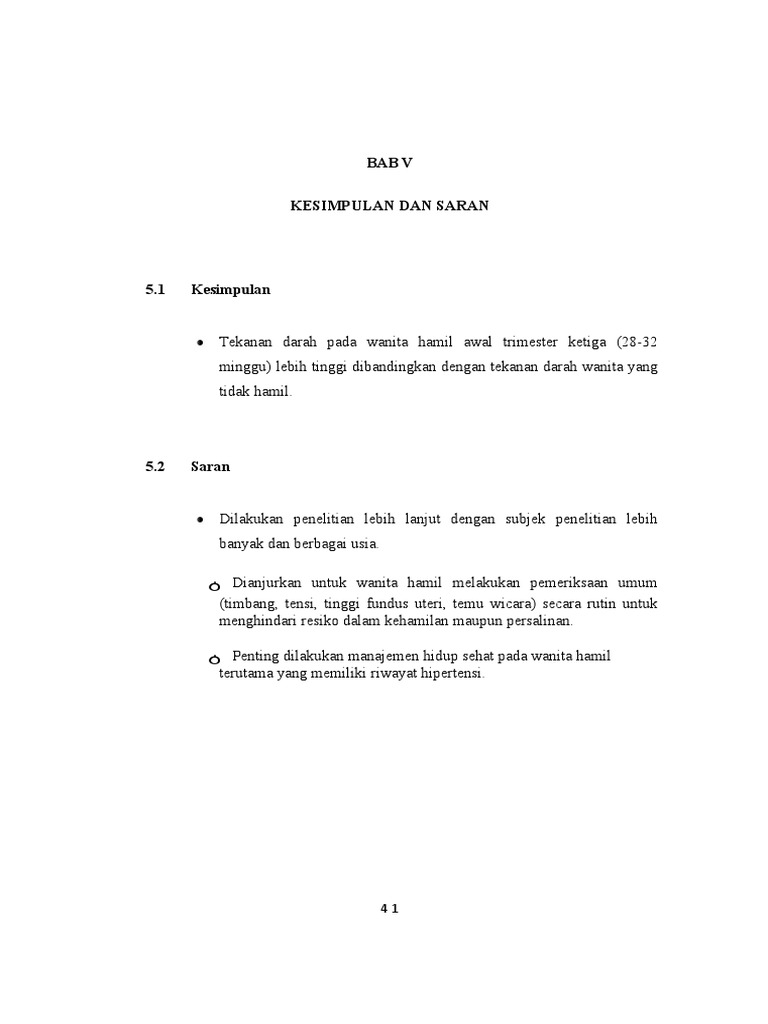 Bab V Kesimpulan Dan Saran | PDF | Kesehatan Holistik
