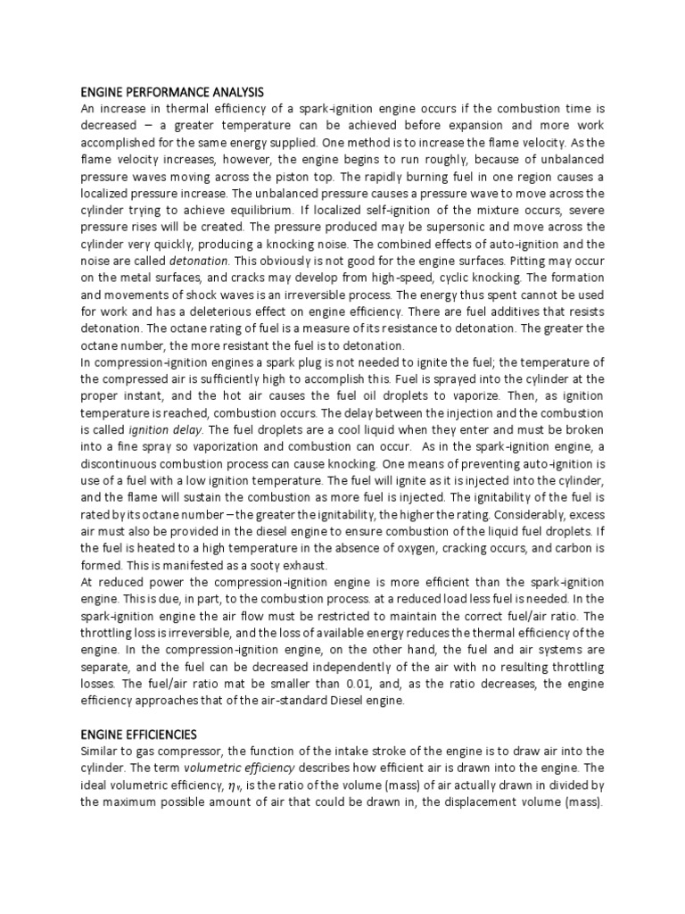 Engine Performance Analysis | PDF | Internal Combustion Engine | Diesel ...