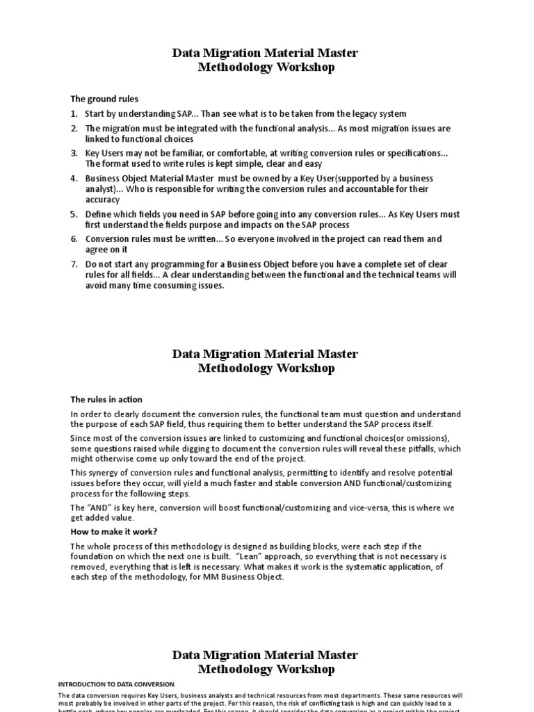 Data Migration Material Master | PDF | Information Technology | Business