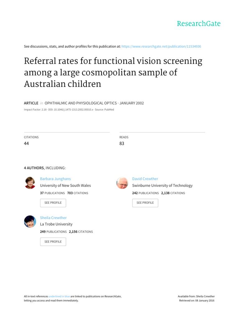 JUnghans, Kiely - CrewhterReferral Rates For A Functional Vision ...
