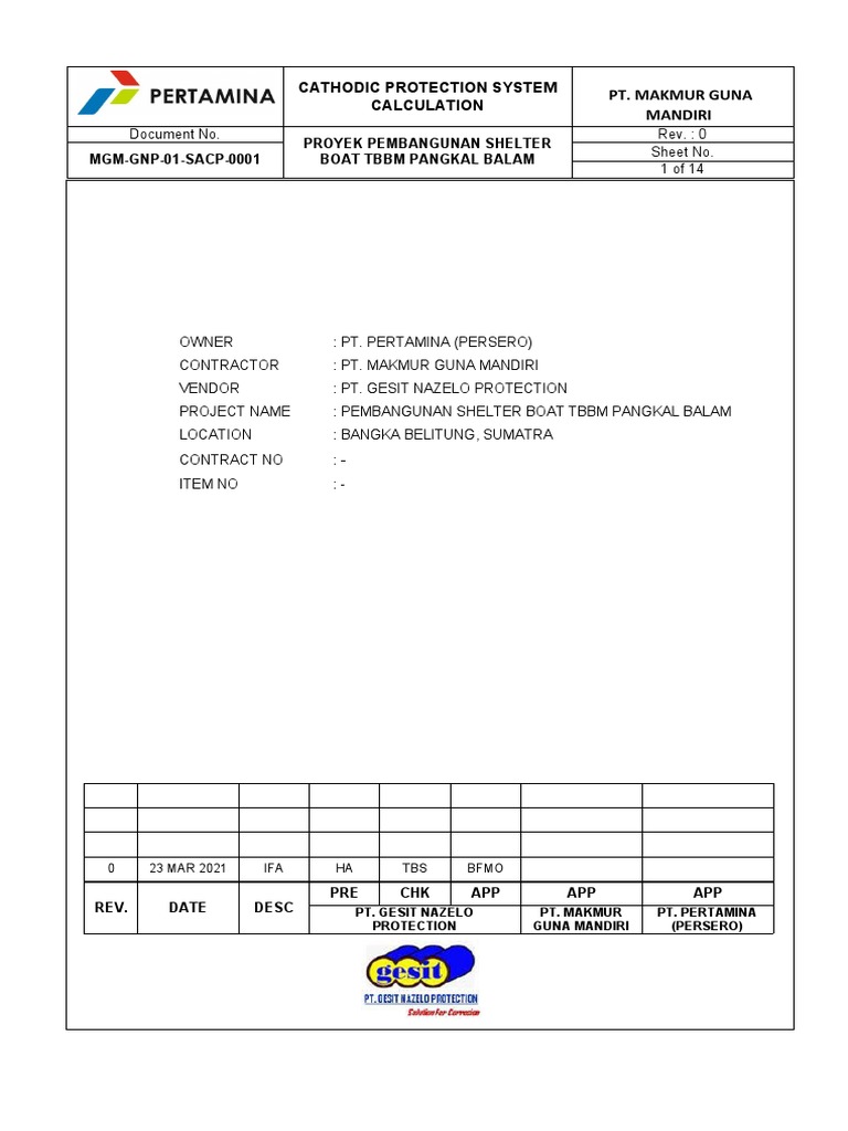 Calculation Note - SACP ABASET Jetty Shelter Boat Pangkal Balam | PDF
