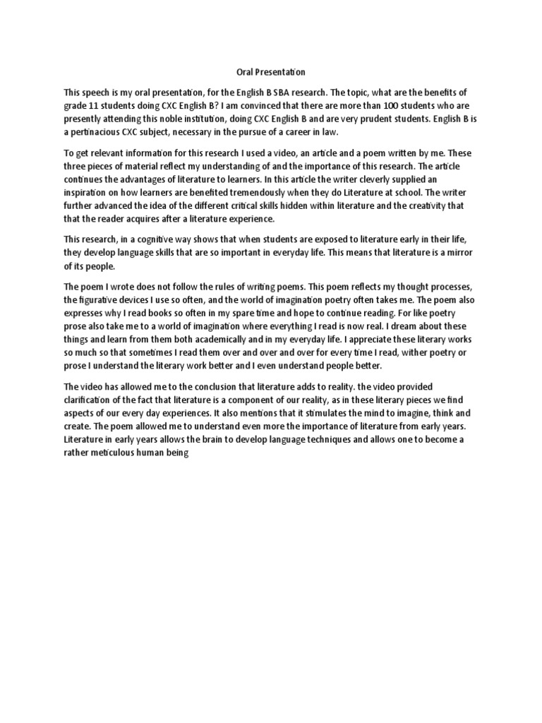 Oral Presentation | PDF