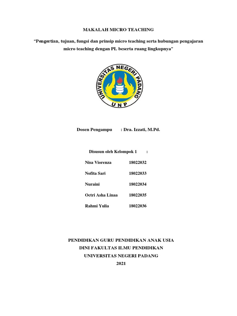 Micro Teaching | PDF | Karier & Perkembangan | Pengembangan Diri