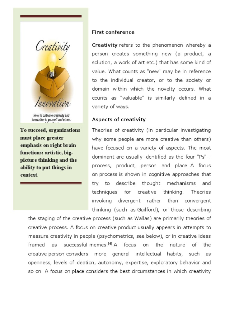 Creativity | PDF | Creativity