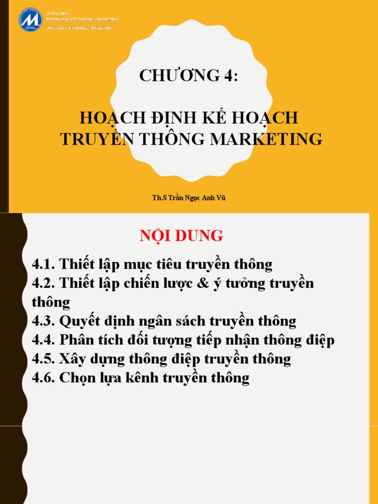 Chuong 4 - Hoach Dinh Ke Hoach Truyen Thong MKT | PDF