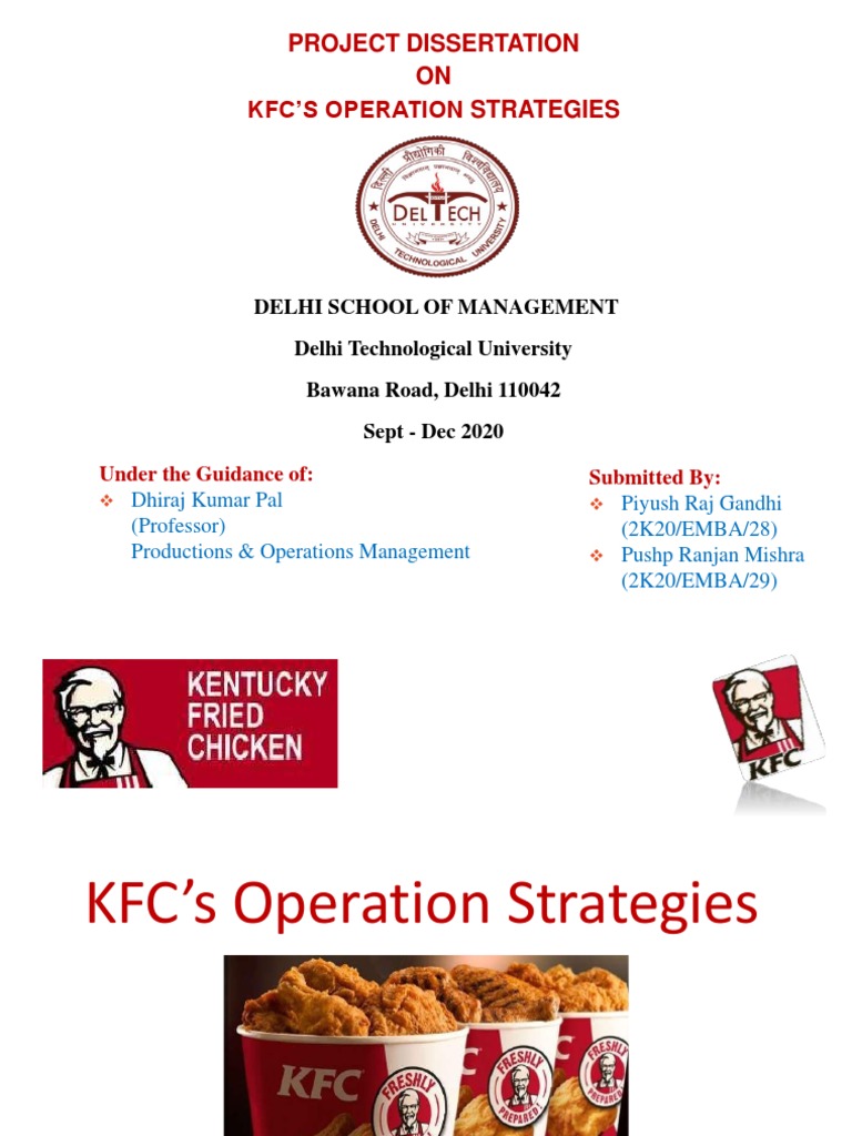 KFC Operational Staregy 17122020 | PDF | Fast Food Restaurants | Mc ...