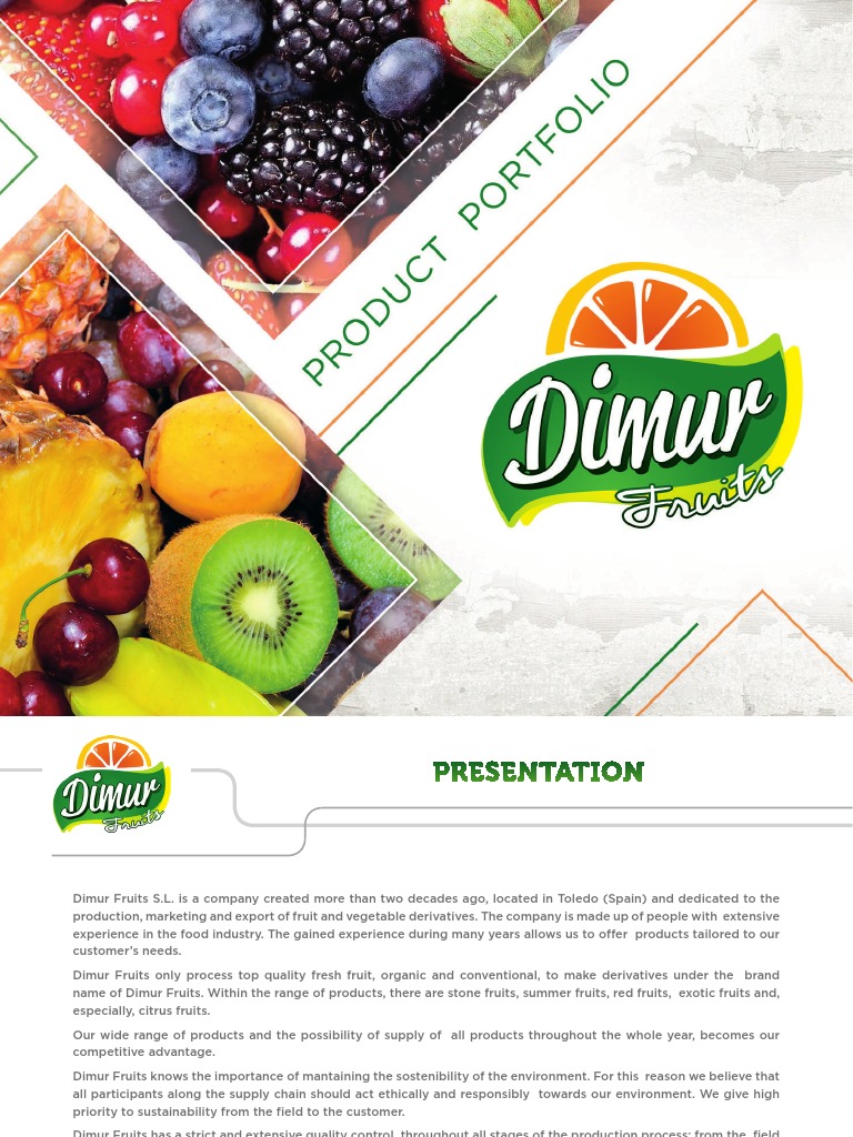 DimurFruitsCatalogo2020 Compressed | PDF | Fruit | Orange (Fruit)