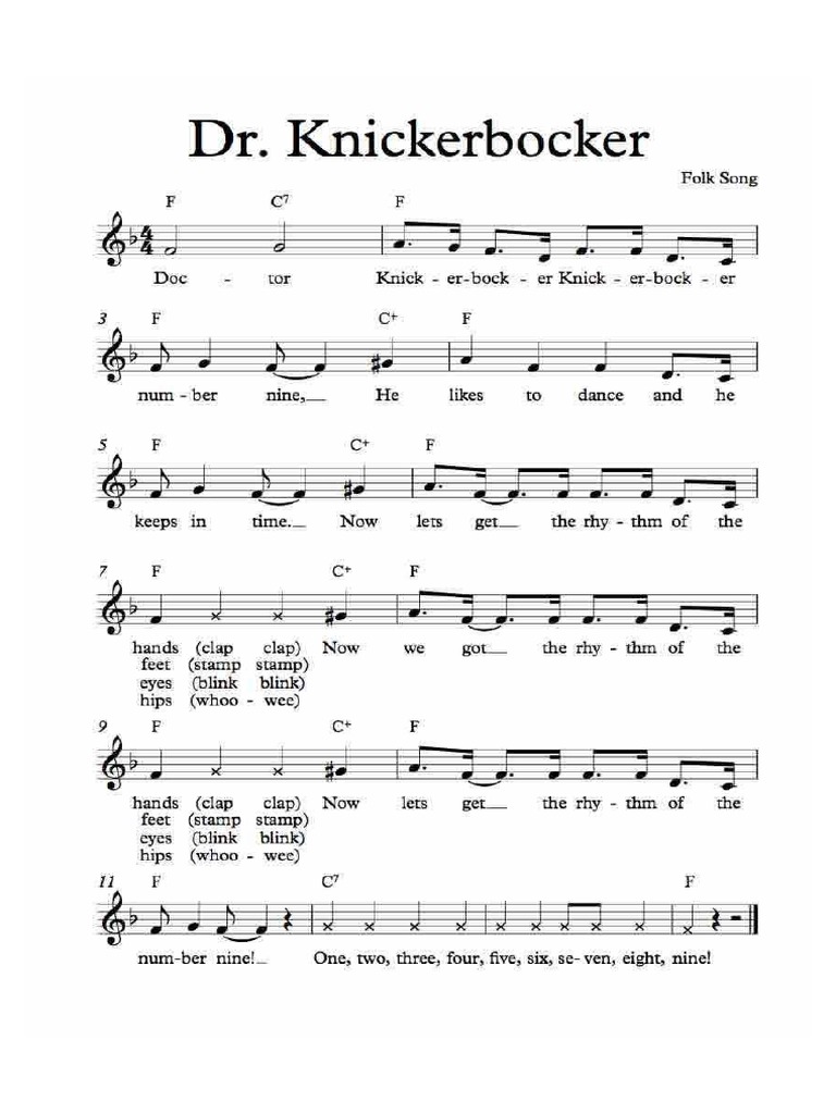 Dr. Knickerbocker - POTENTIAL MUSIC STRUCTURE | PDF