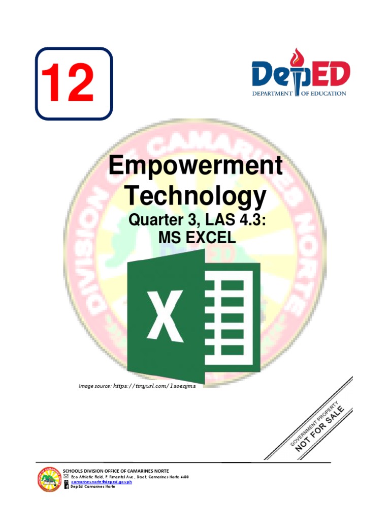 Empowerment Technology: Quarter 3, LAS 4.3: Ms Excel | PDF | Microsoft ...