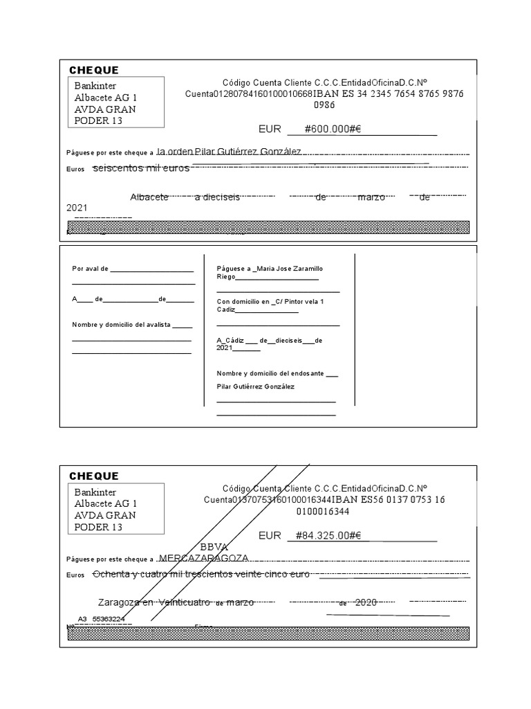 CONFECCIÓN DE Cheques | PDF | Tecnología financiera | Finanzas y ...