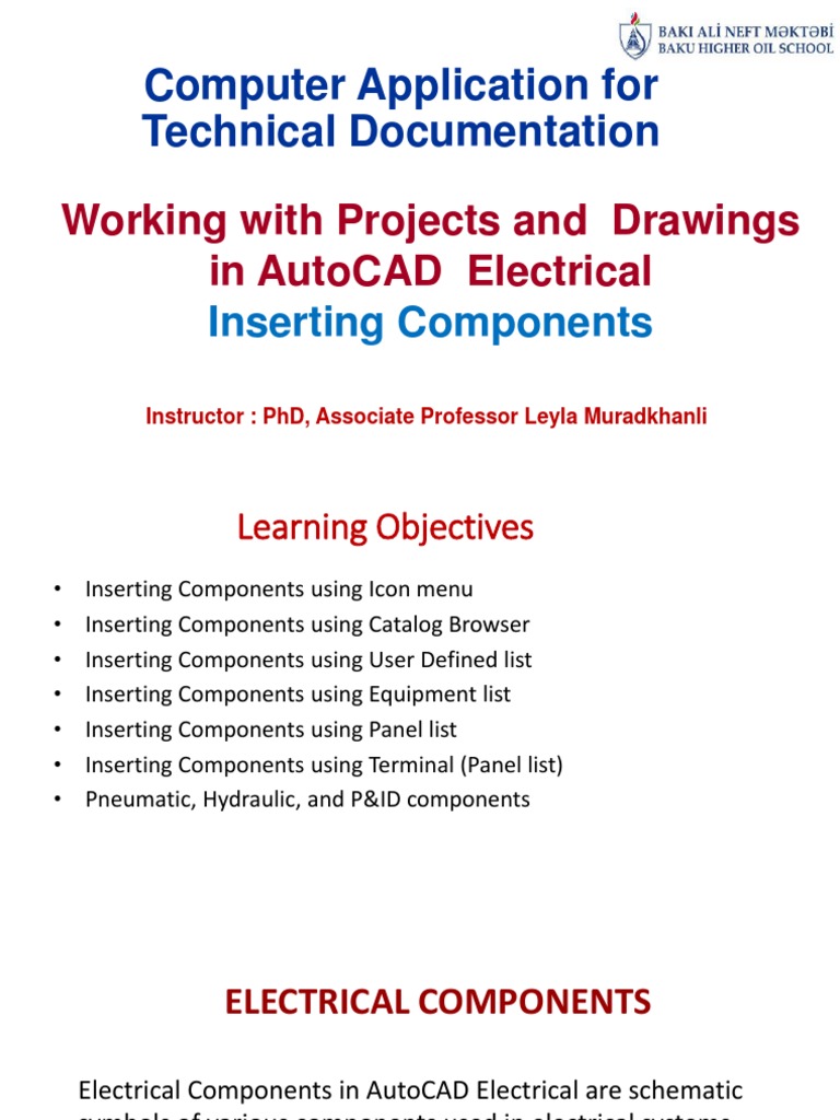 AutoCAD Electrical Inserting Components | PDF | Icon (Computing ...