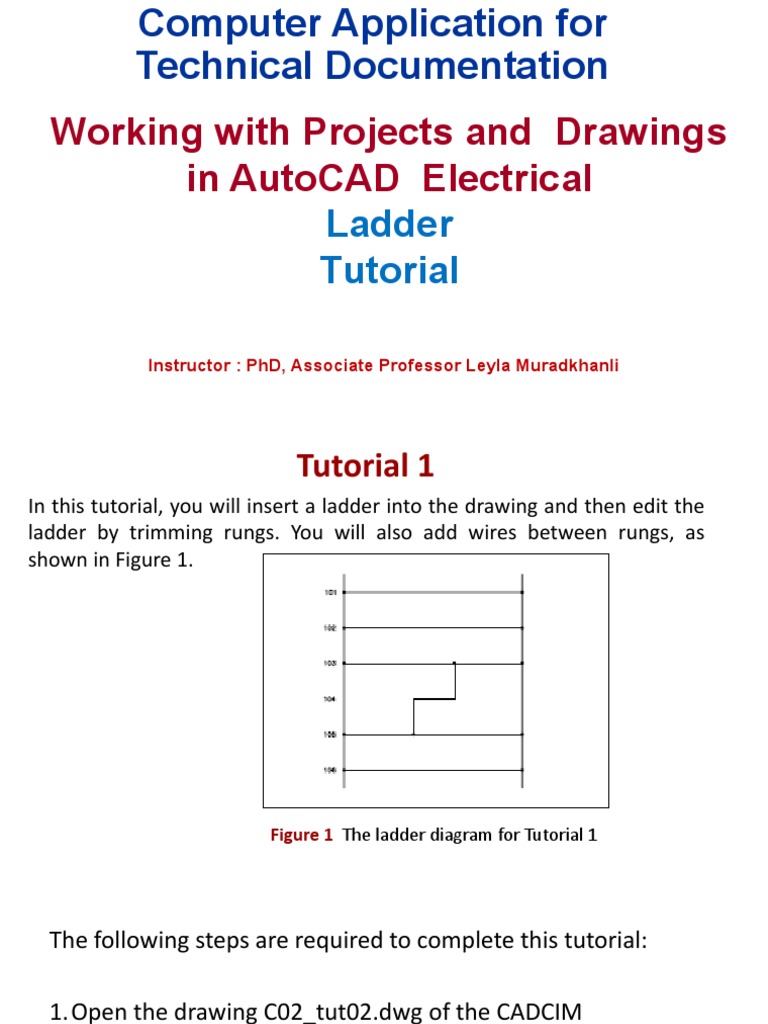 AutoCAD Electrical Ladder Tutorial | PDF | Auto Cad | Software