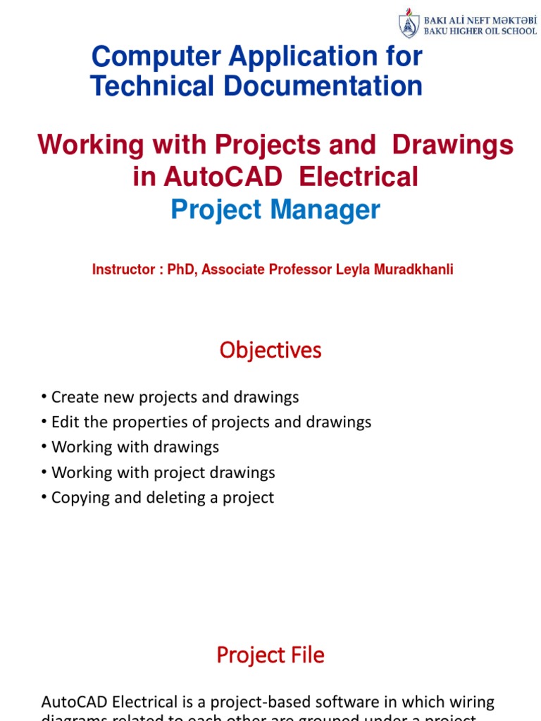 AutoCAD Electrical Project Manager | PDF | Computer File | Menu (Computing)